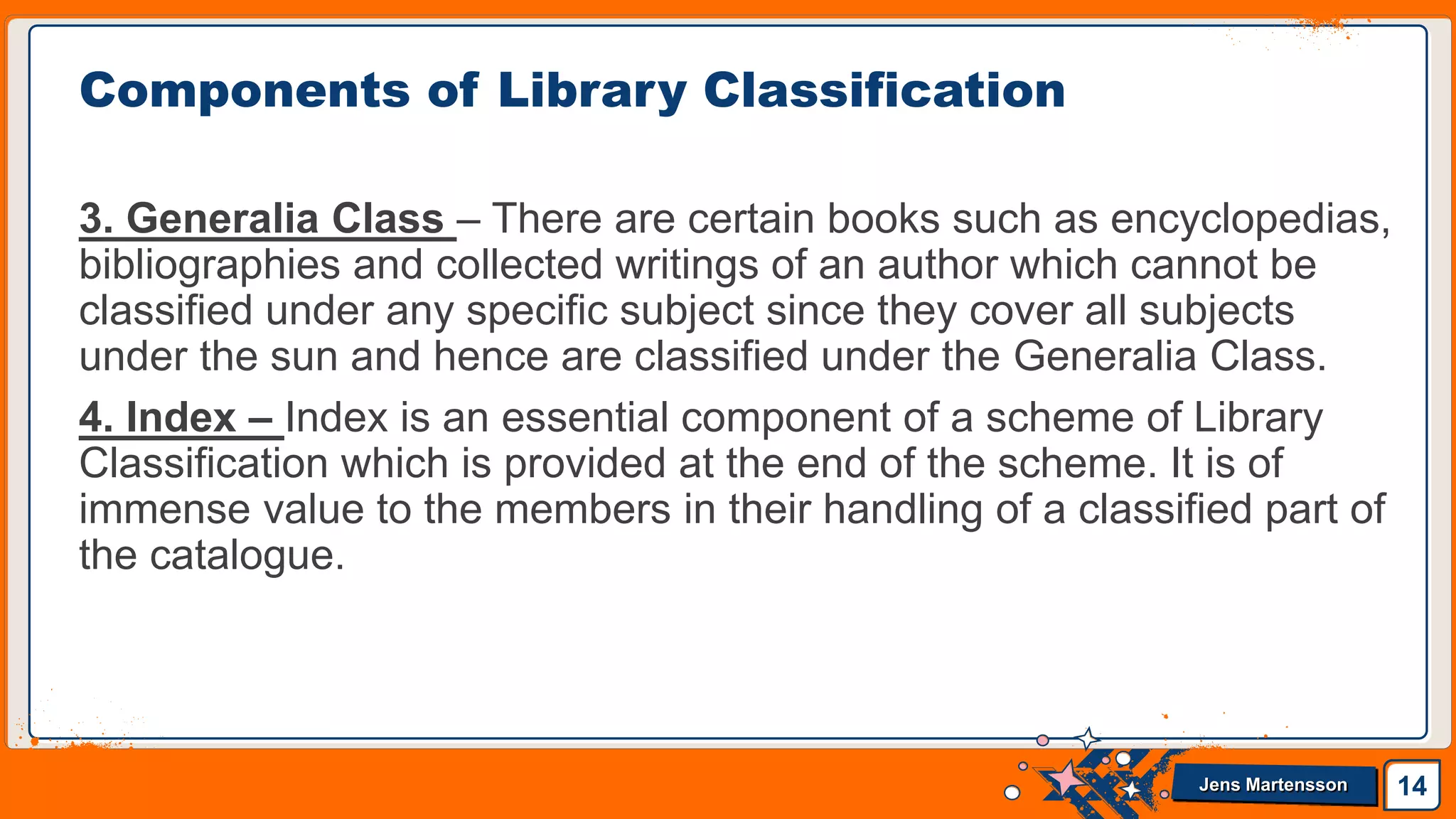 Library classification | PPTX