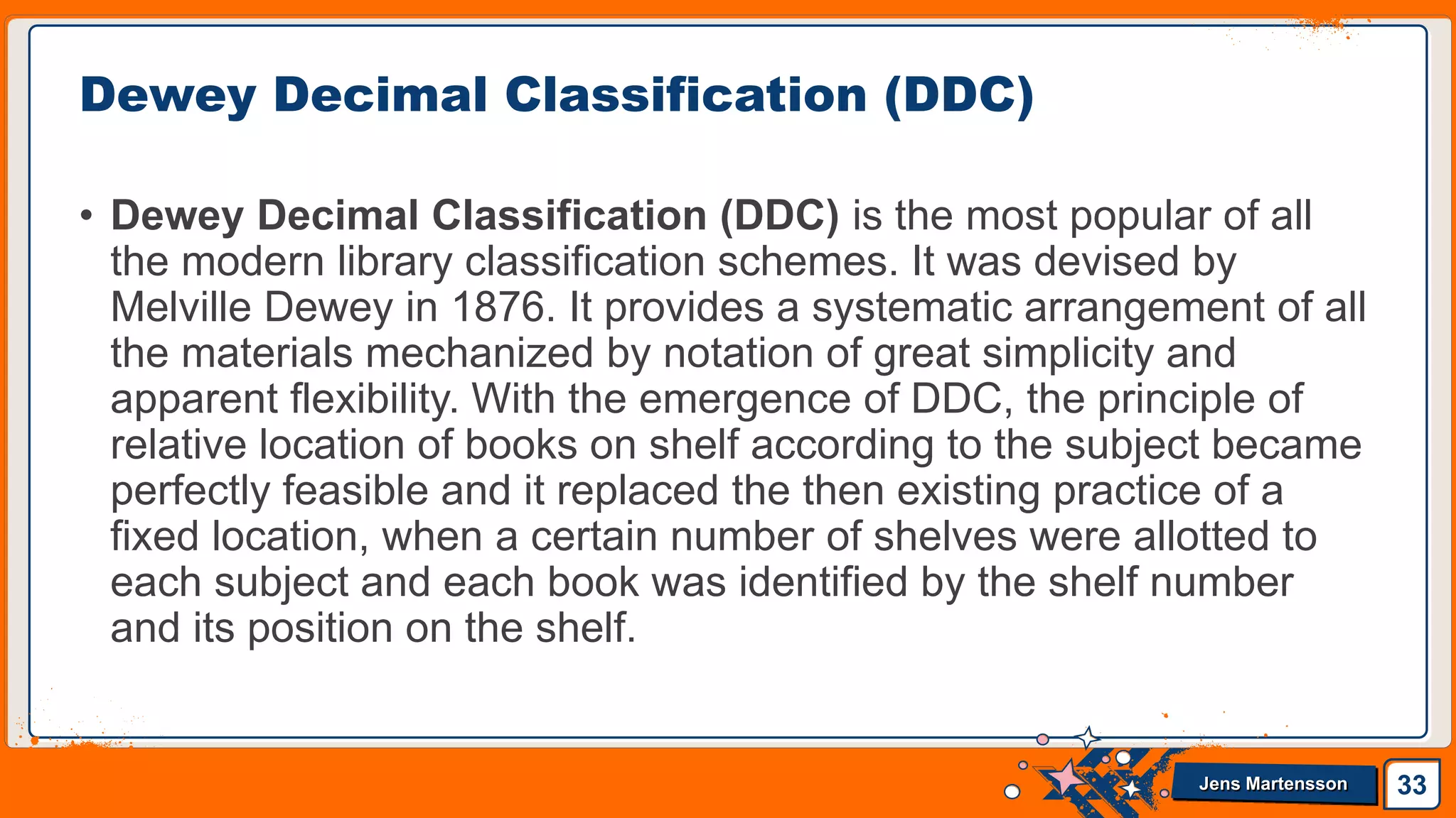 Library classification | PPTX