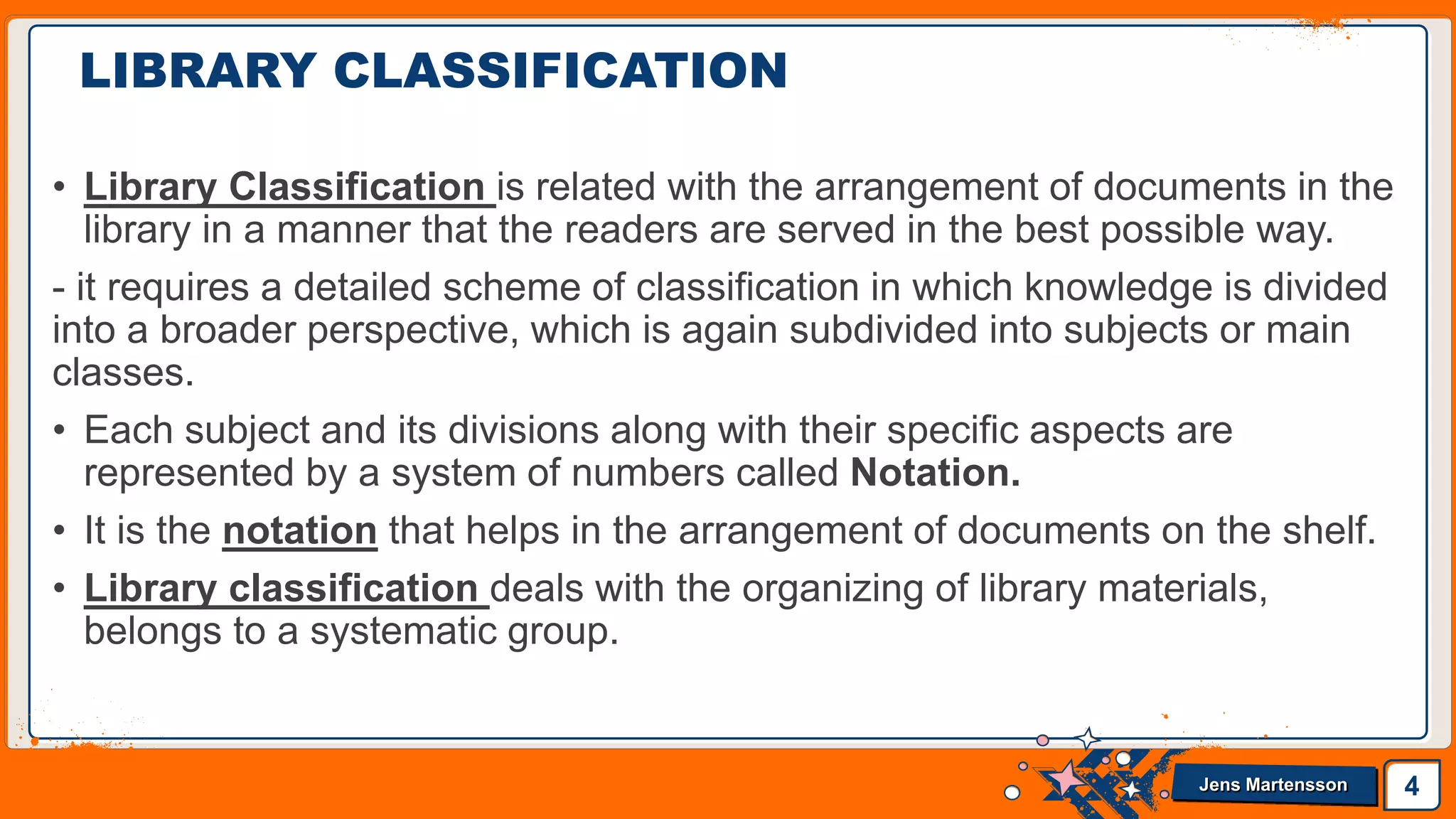 Library classification | PPTX