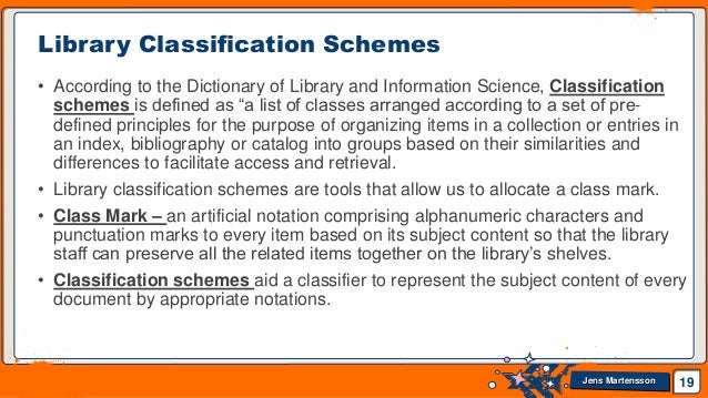 Library classification