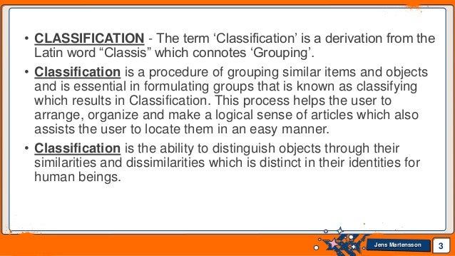 Library classification