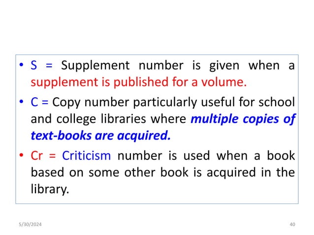 Library Classification-NOTATION. Notationspt | PPT | Science