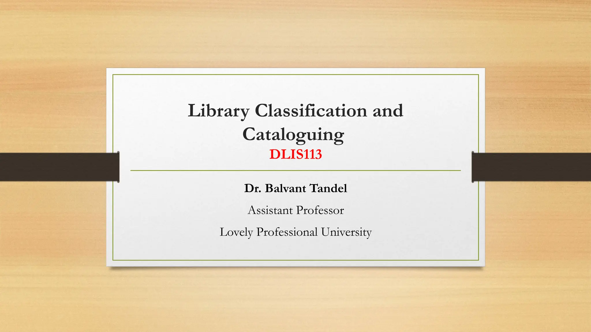 Library Classification and Cataloguing ODL.pptx