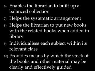 Library Classification ppt Arun Joseph MPhil | PPTX