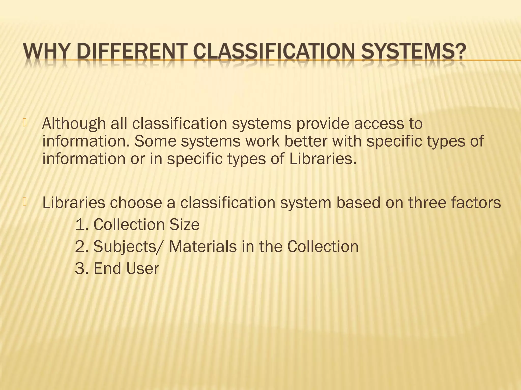 Library classification systems.ppt 2011 | PPT