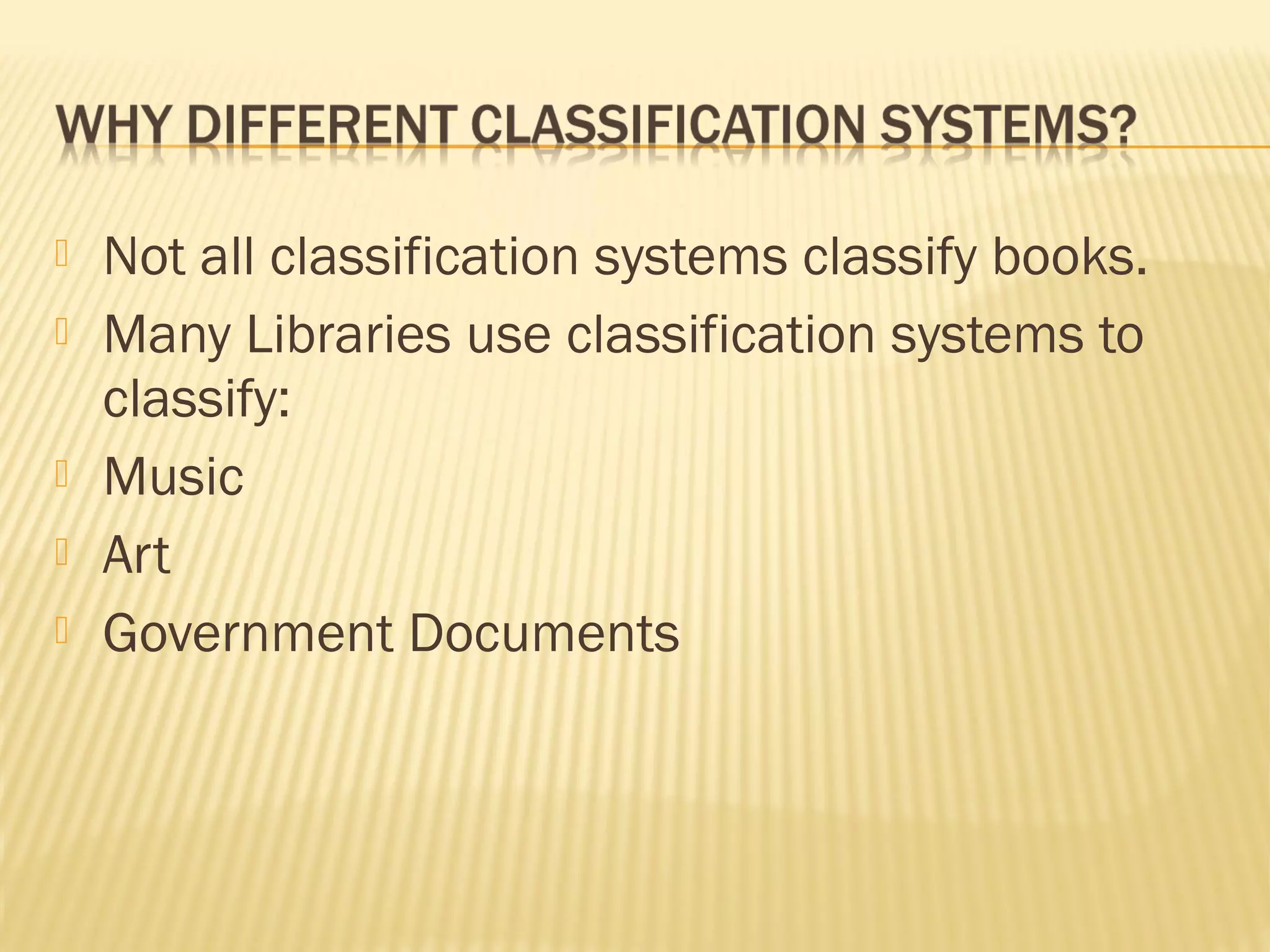 Library classification systems.ppt 2011 | PPT