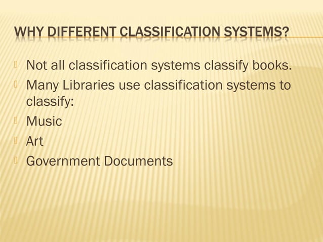 Library classification systems.ppt 2011 | PPT | Operating Systems ...