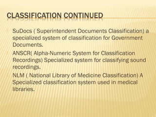 Library classification systems.ppt 2011 | PPT