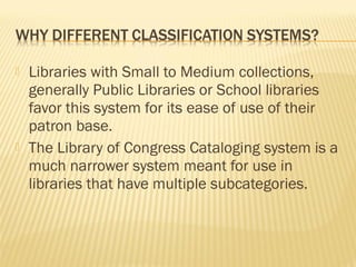 Library classification systems.ppt 2011 | PPT