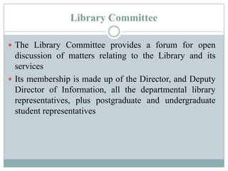 Library committee | PPTX