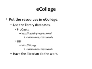Library component | PPT | Education