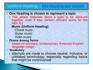 Library congress subject headings | PPT
