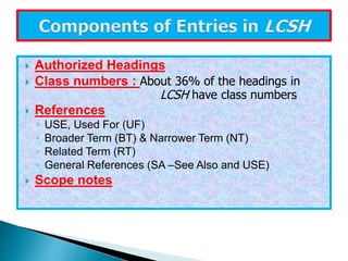 Library congress subject headings | PPT