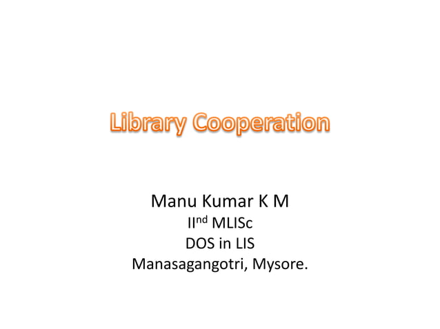 Library cooperation. | PPTX