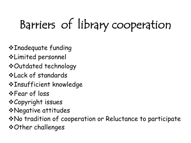 Library cooperation. | PPTX