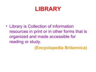 Library, Culture and Society | PPT