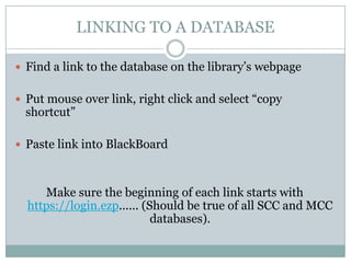 Library Databases | PPTX