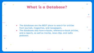 Library Databases Tutorial | PPT
