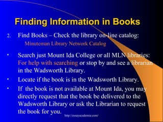Library Develop Research Paper | PPT