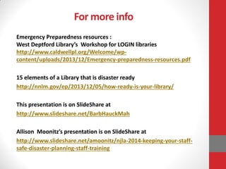 The Public Library as Community Disaster Recovery Center | PPT