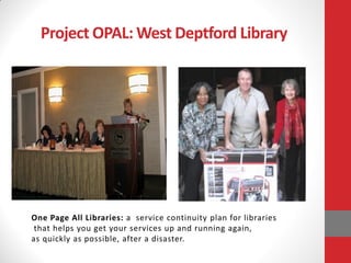 The Public Library as Community Disaster Recovery Center | PPT