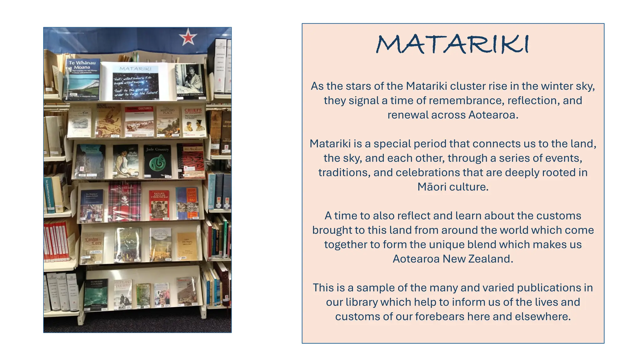 Books on Display in the Library June 2025 - Matariki | PDF