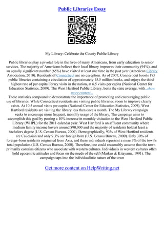 Library Essays | PDF