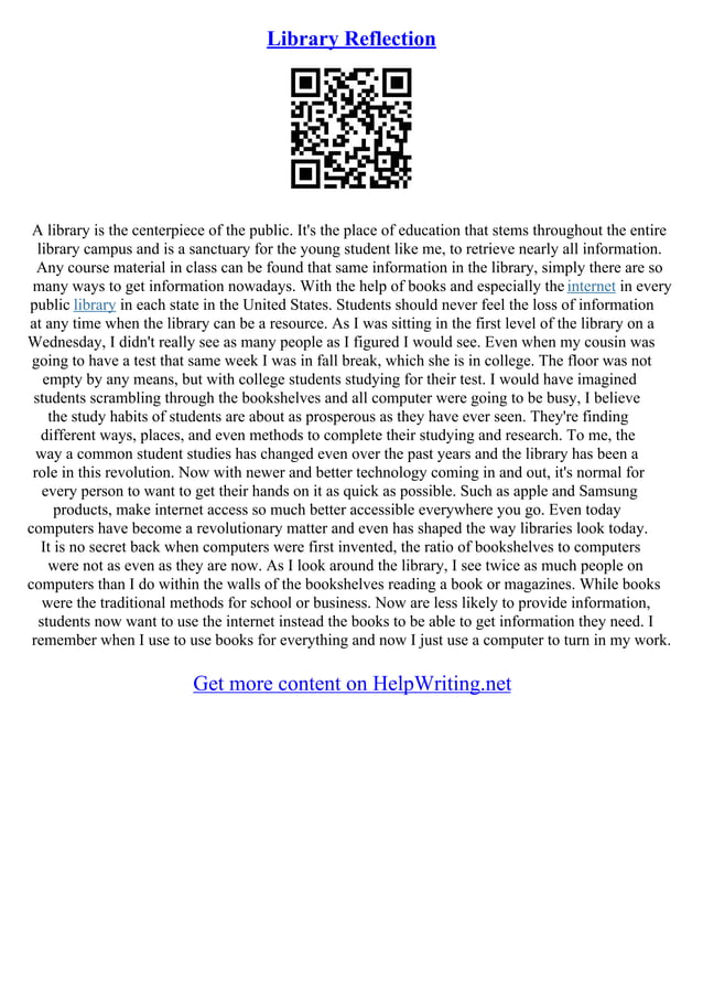 Library Essay Writing | PDF