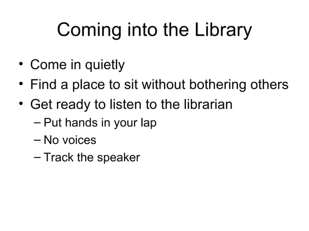 Library Etiquette | PPT