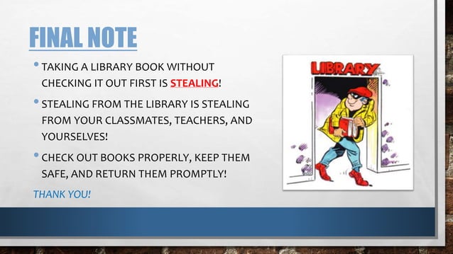 Library expectations | PPTX | Education