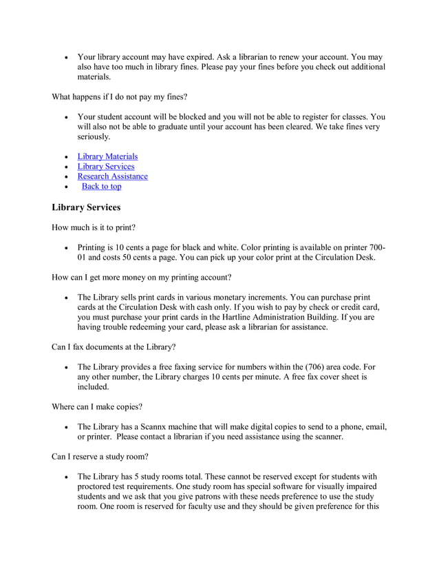 Library FAQ SEMN Presentation | PDF