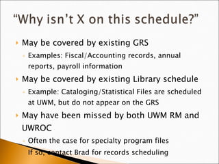 Reading the Library General Records Schedule | PPT