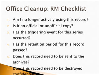 Reading the Library General Records Schedule | PPT