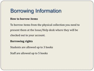 Library induction | PPTX