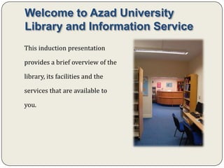 Library induction | PPTX