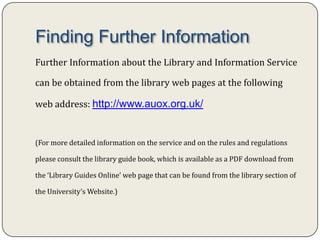 Library induction | PPTX