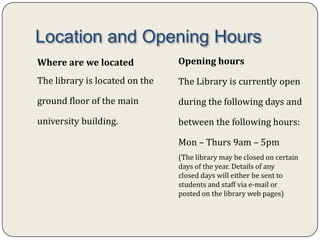 Library induction | PPTX