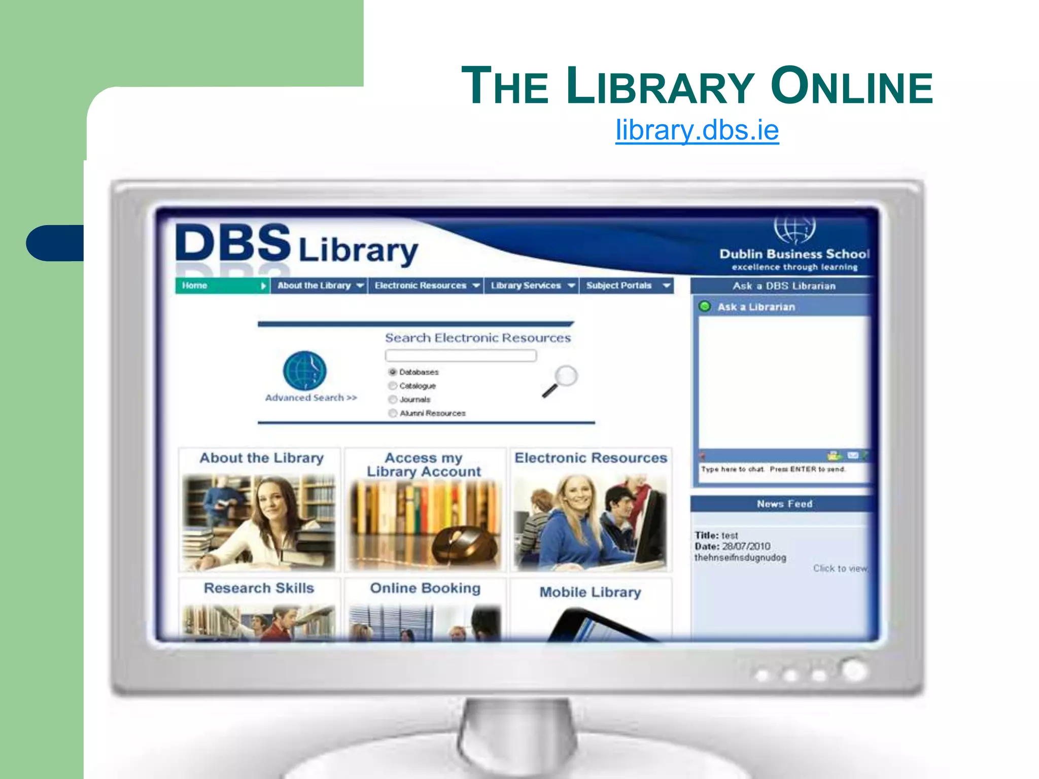 DBS Library Induction September 2011 | PPT