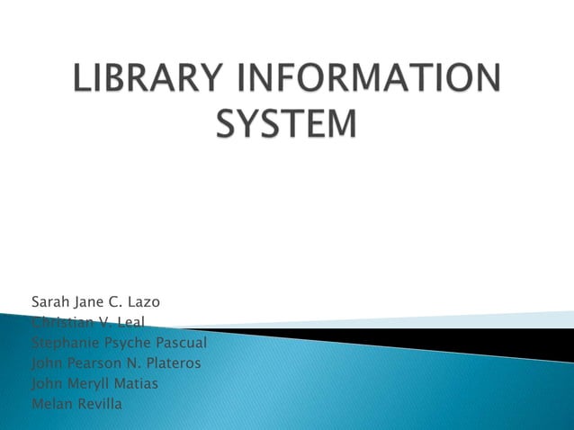 Library information system | PPTX