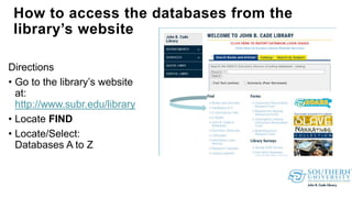Library instruction business dr powell | PPTX