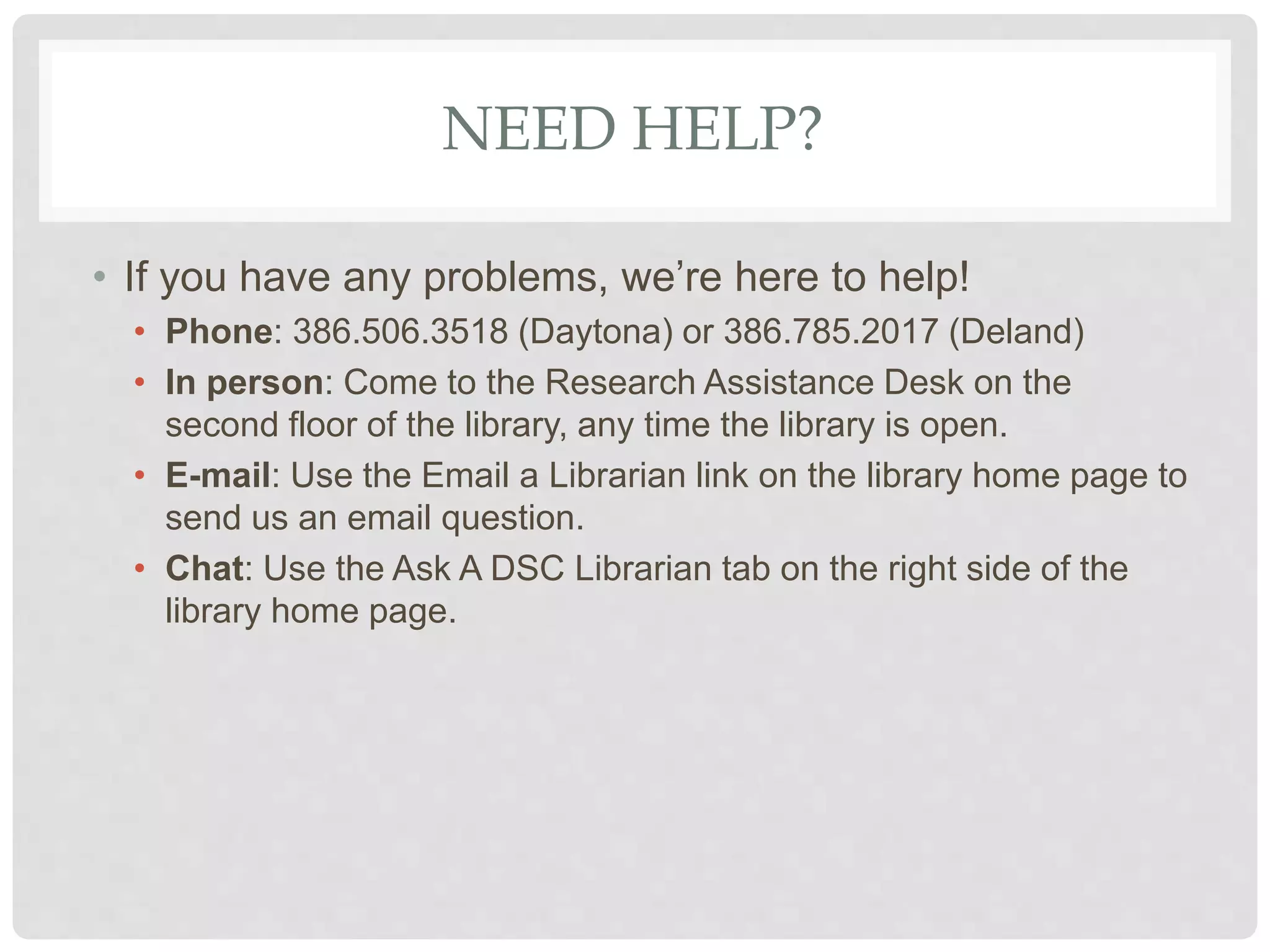 Library Intro Part 1 | PPT