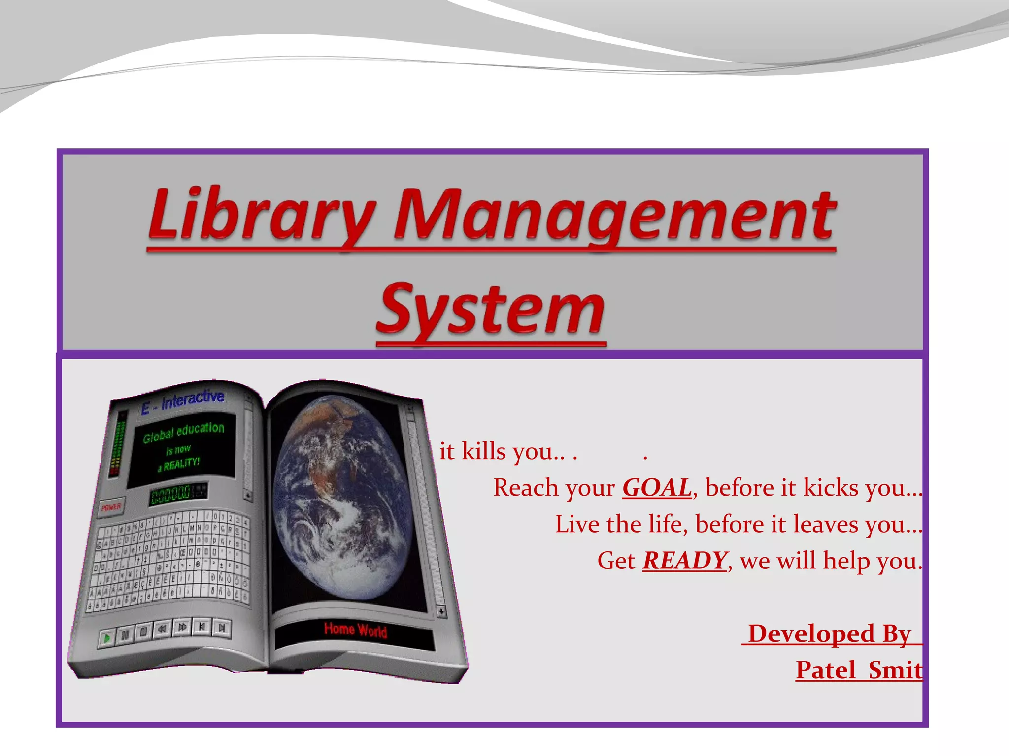 Library management system presentation | PPT