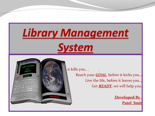 Library management system presentation | PPT