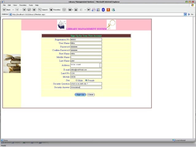 Library management system presentation