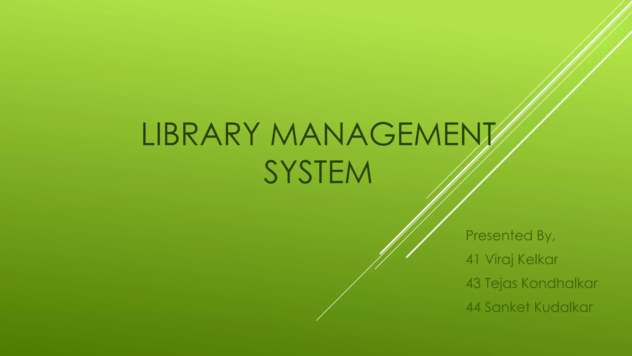 Library Management Project Presentation | PPTX