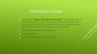 Library Management Project Presentation | PPTX