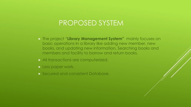 Library Management Project Presentation | PPTX | Databases | Computer ...