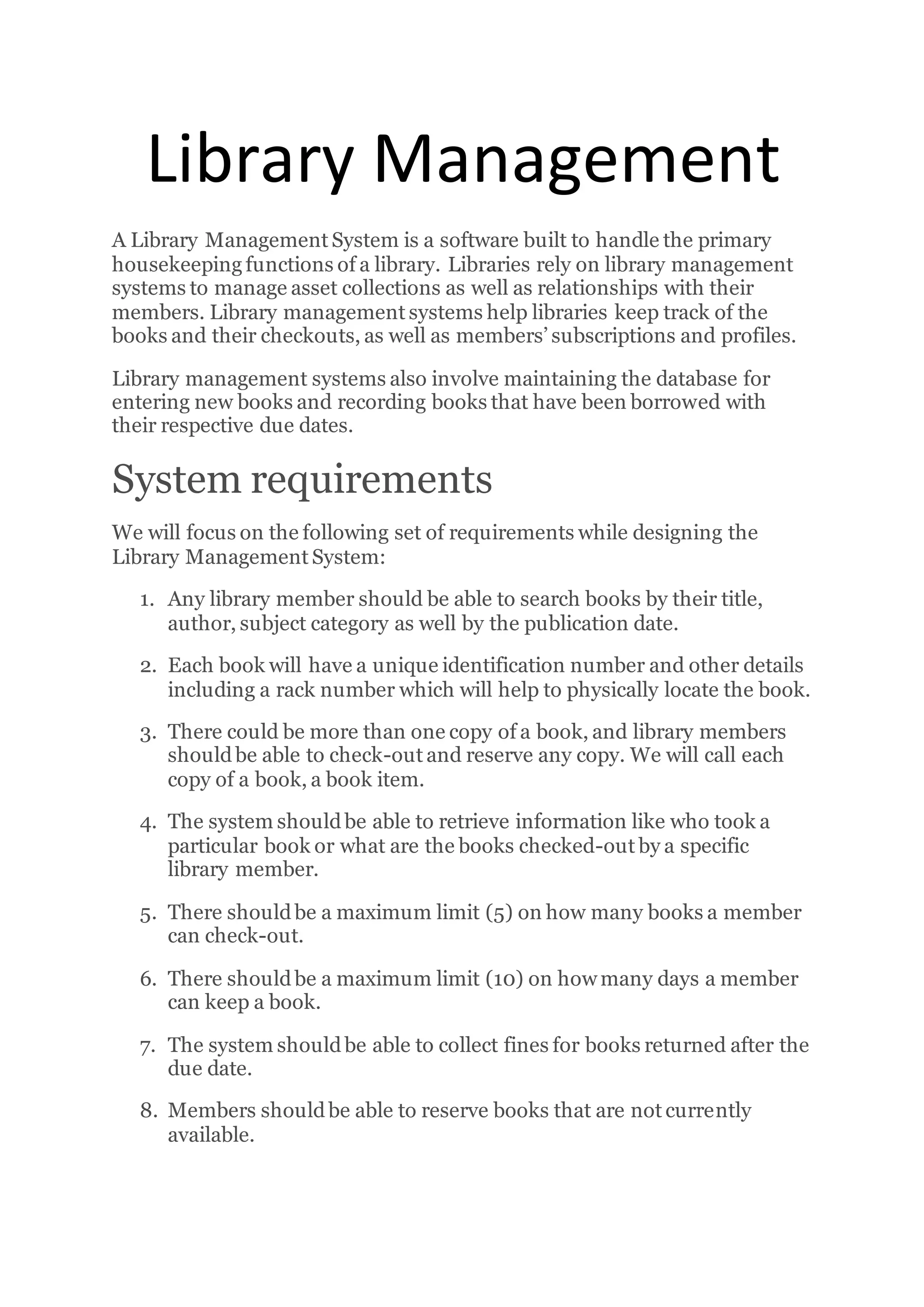 Library management | PDF