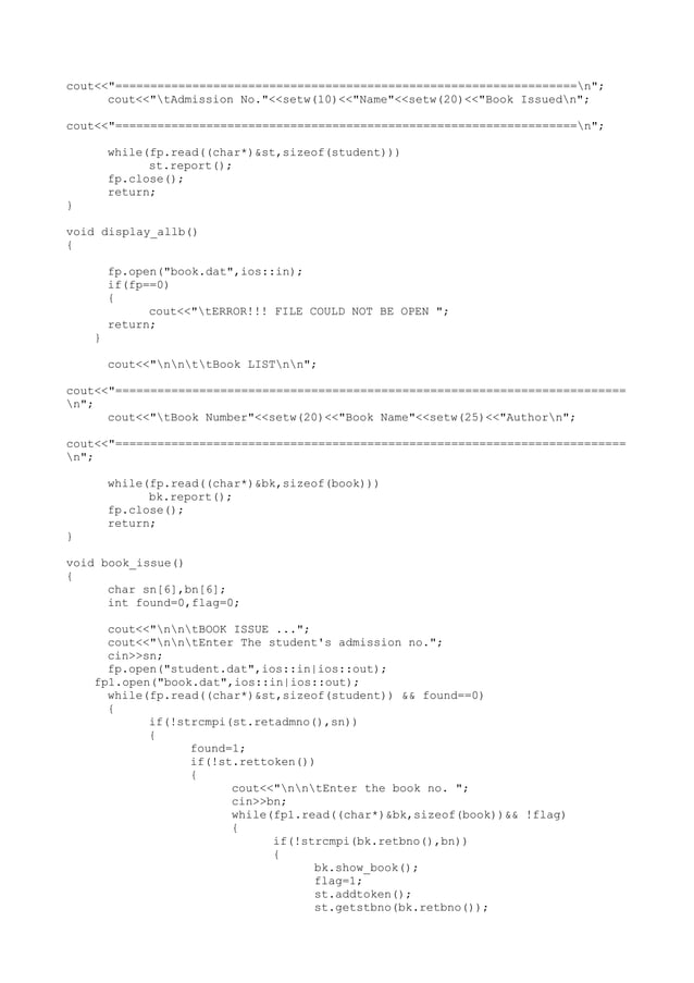 Library management system code | PDF