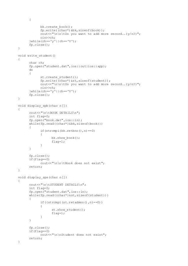 Library management system code